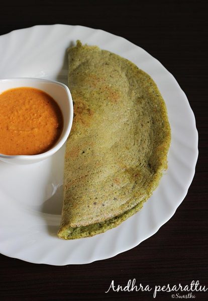 Pesarattu recipe (Crispy & thin) - Swasthi's Recipes