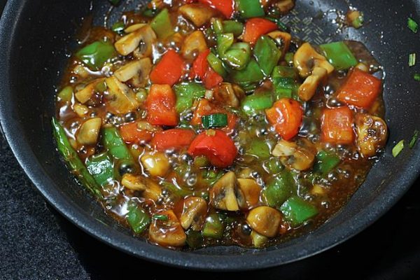 Chilli Mushroom | Chinese Mushroom Recipe - Swasthi's Recipes