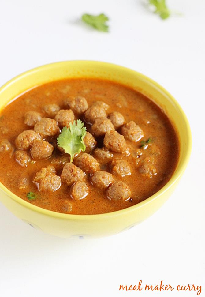 Soya chunks curry recipe | meal maker curry | soya chunks recipes Soya chunks curry recipe | meal maker curry | soya chunks recipes