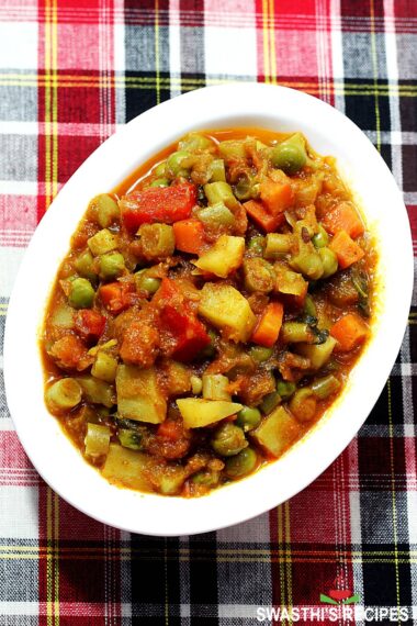 Vegetable Curry Recipe - Swasthi's Recipes