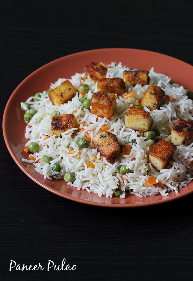 Paneer pulao recipe - Swasthi's Recipes