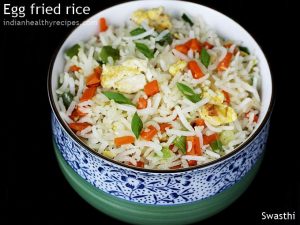 Egg fried rice (Chinese restaurant style) - Swasthi's Recipes