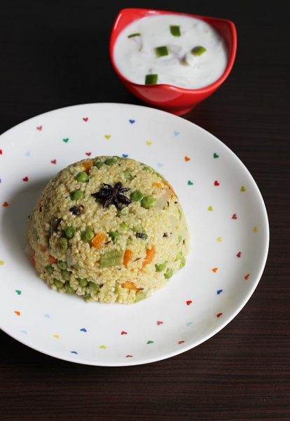Foxtail millet pulao (korralu pulao) - Swasthi's Recipes