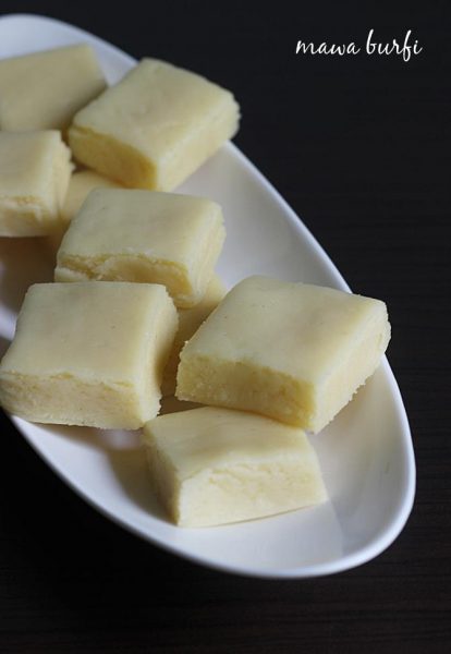 Mawa barfi recipe - Swasthi's Recipes