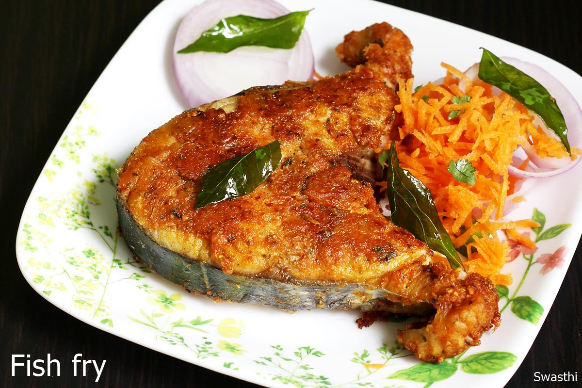 Fish Fry Recipe Pan Fried Crispy Fish Swasthi s Recipes