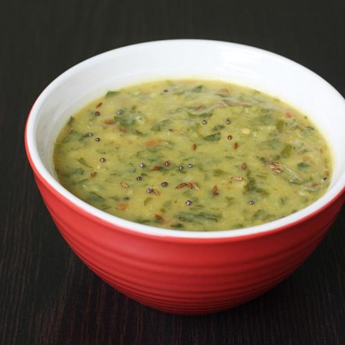 Methi dal (Menthi kura pappu) - Swasthi's Recipes