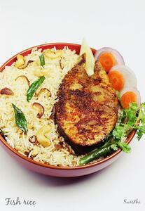 Fish Rice Recipe - Swasthi's Recipes