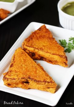 Bread Pakora Recipe (Bread Pakoda) - Swasthi's Recipes