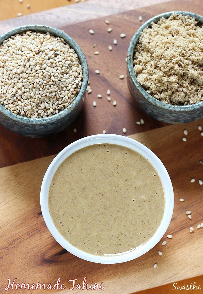 Tahini recipe | How to make tahini | How to make sesame paste at home