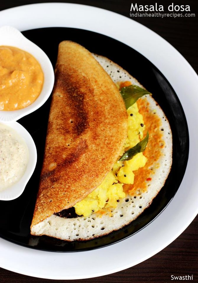 Masala dosa recipe (Mysore masala dosa) - Swasthi's Recipes