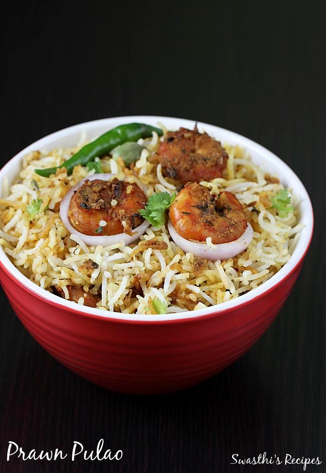 Prawn pulao recipe | How to make easy prawn pulao recipe