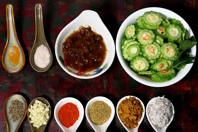 Kakarakaya fry recipe - Swasthi's Recipes