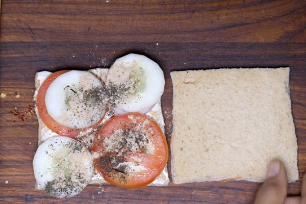 Tomato Cucumber Sandwich Recipe - Swasthi's Recipes