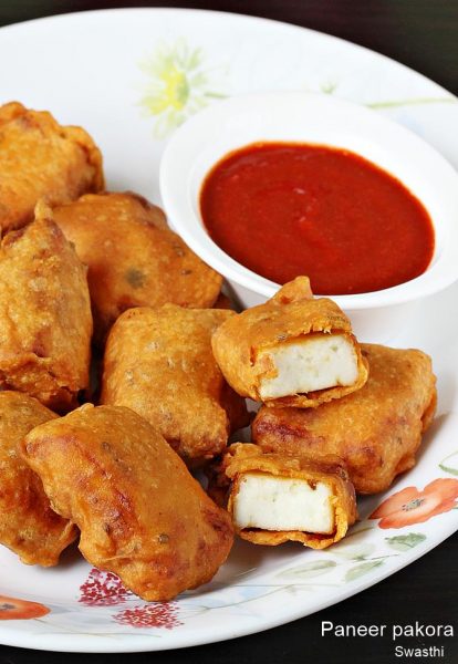 Paneer pakora - Swasthi's Recipes