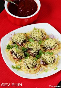 Sev puri recipe - Swasthi's Recipes