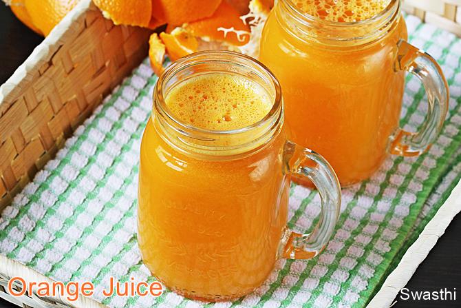 Orange juice recipe | How to make orange juice in blender & juicer