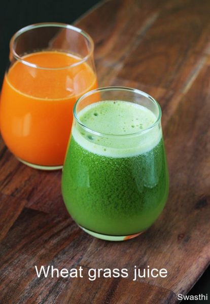 Wheatgrass juice recipe - Swasthi's Recipes