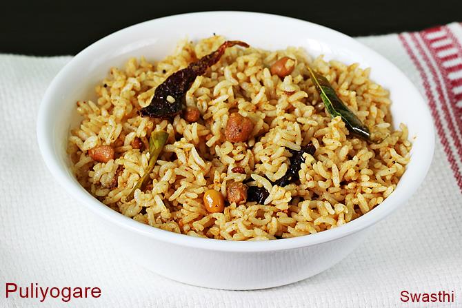 Puliyogare recipe | Tamarind rice recipe in Karnataka style with video