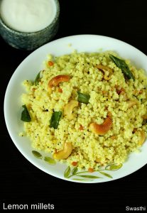 How to cook millet (lemon millet) - Swasthi's Recipes