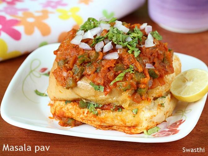 Masala Pav Recipe - Swasthi's Recipes
