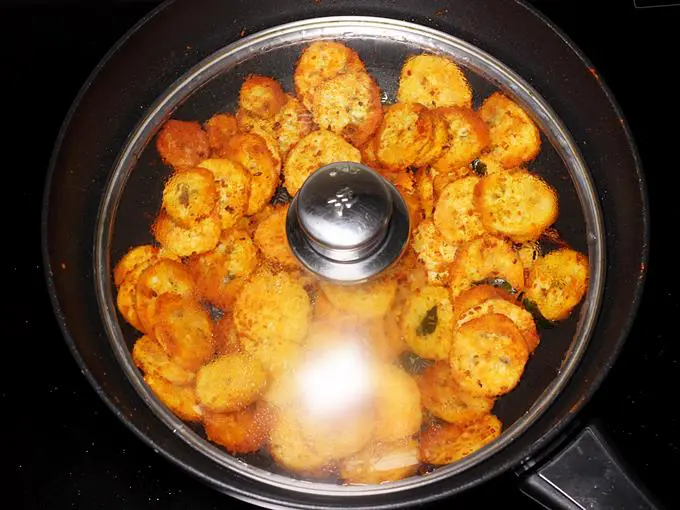 Vazhakkai Fry (Poriyal) - Swasthi's Recipes