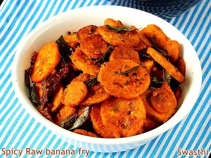 Vazhakkai fry recipe - Swasthi's Recipes