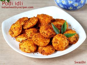 Podi Idli Recipe (Podi Mini Idli) - Swasthi's Recipes