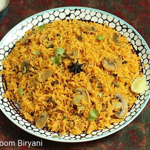 Mushroom biryani (Instant pot & Stovetop) - Swasthi's Recipes