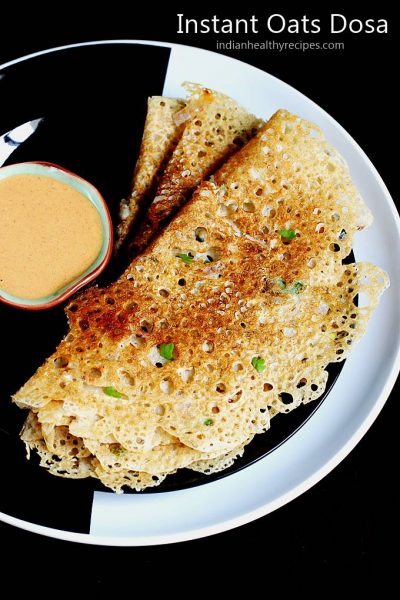 Oats dosa recipe | How to make oats dosa - Swasthi's Recipes