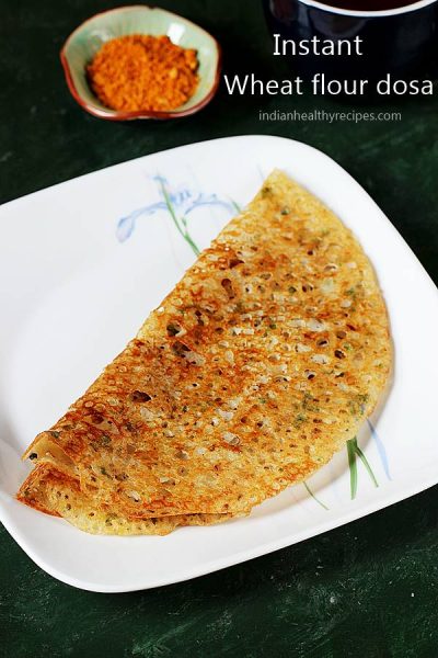 Wheat dosa recipe | Instant atta dosa | Godhuma dosa