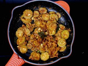 Kakarakaya fry | Bitter gourd fry | Karela fry - Swasthi's Recipes