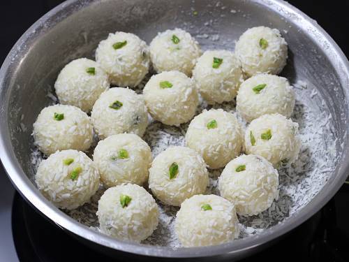 Coconut Ladoo Recipe How To Make Coconut Ladoo Laddu Nariyal Ladoo