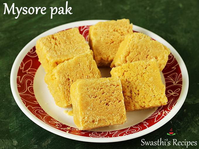Mysore Pak Recipe By Swasthi's Recipes