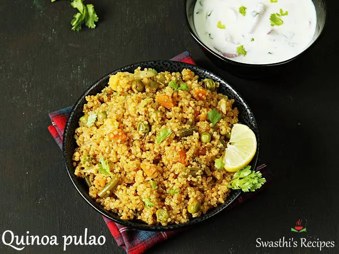 Quinoa Pulao (Vegetable Quinoa Recipe) - Swasthi's Recipes