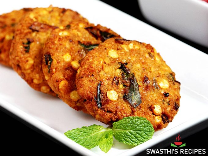 Masala Vada | Chana Dal Vada By Swasthi's Recipes