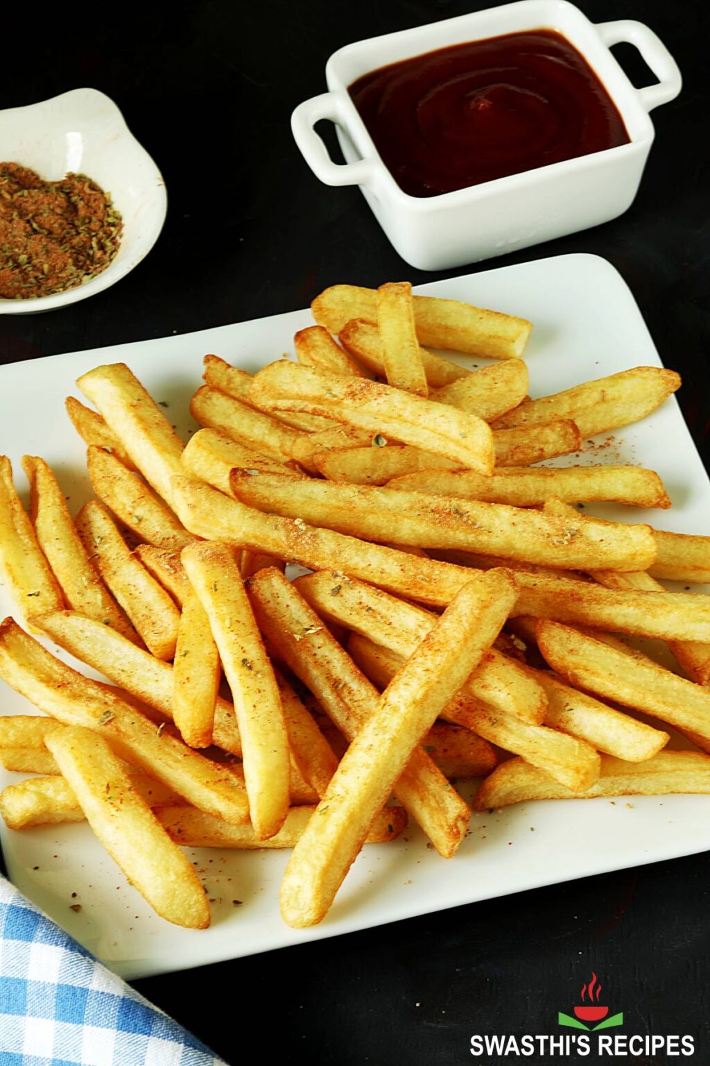 French Fries Recipe | Crispy Finger Chips - Swasthi's Recipes
