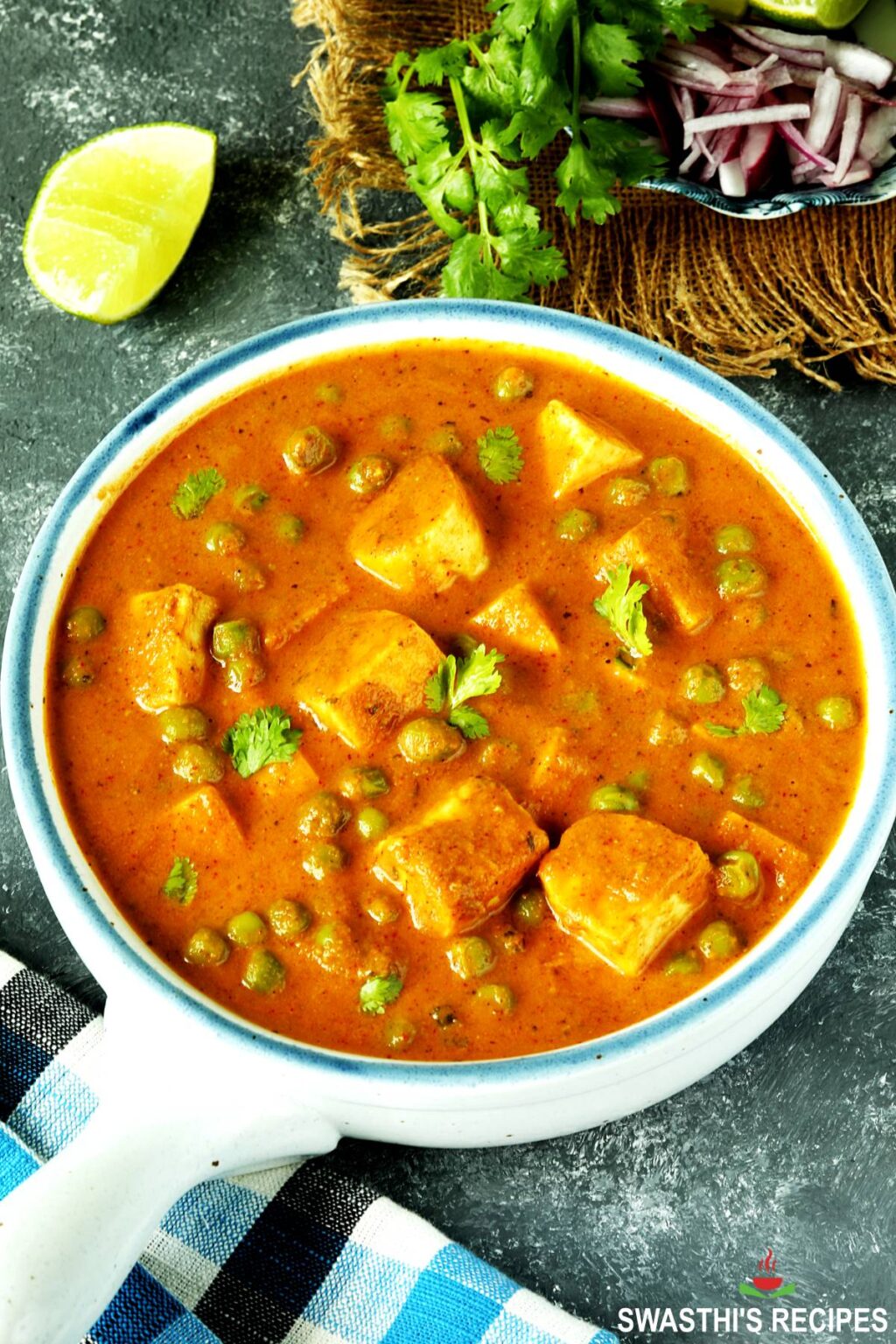 Matar Paneer, How to Make Mutter Paneer - Swasthi's Recipes