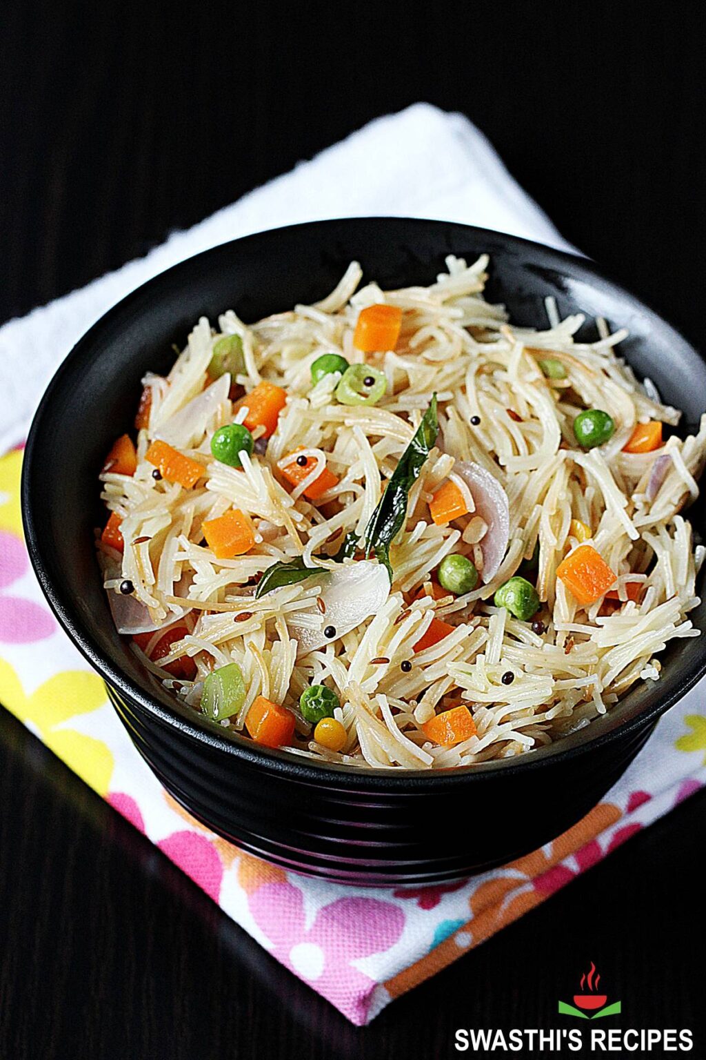 Semiya Upma Recipe | Vermicelli Upma - Swasthi's Recipes