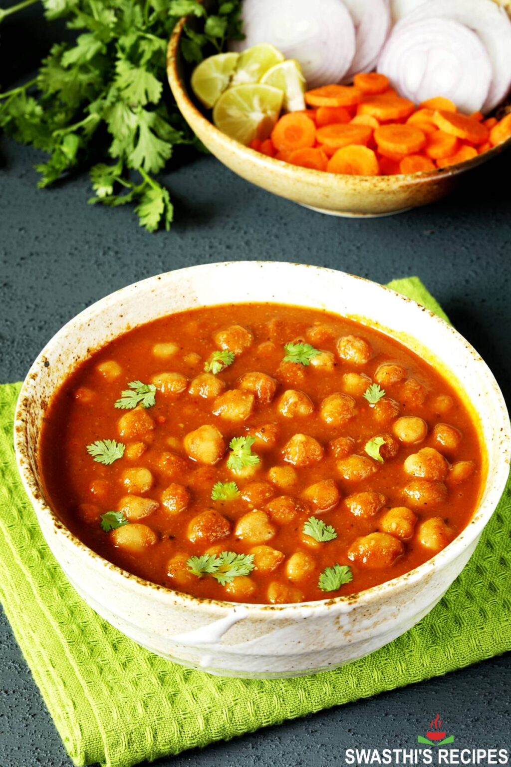 Authentic Chana Masala Recipe (Chickpea Masala) - Swasthi's Recipes