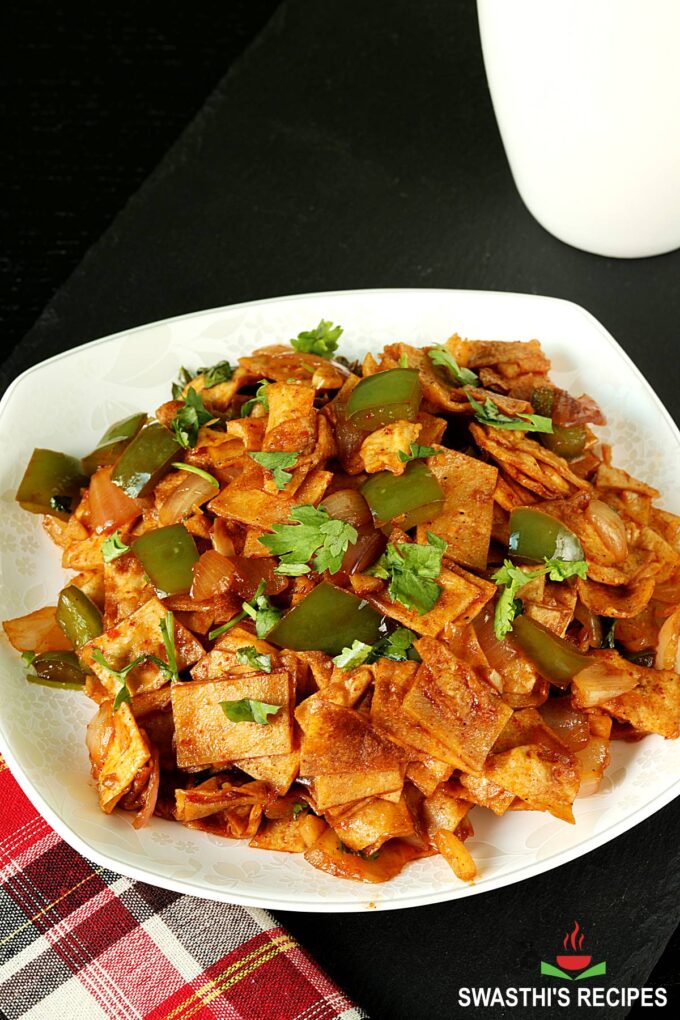 Chilli Parotta Recipe (Chilli Roti) - Swasthi's Recipes