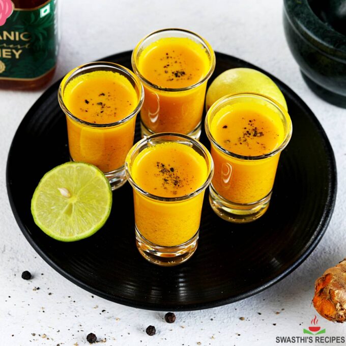 Turmeric Shot Recipe - Swasthi's Recipes
