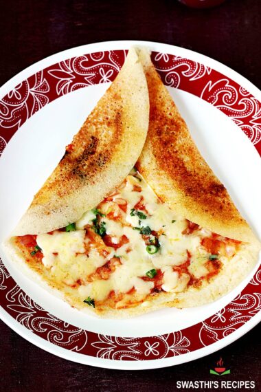 Cheese Dosa Recipe - Swasthi's Recipes