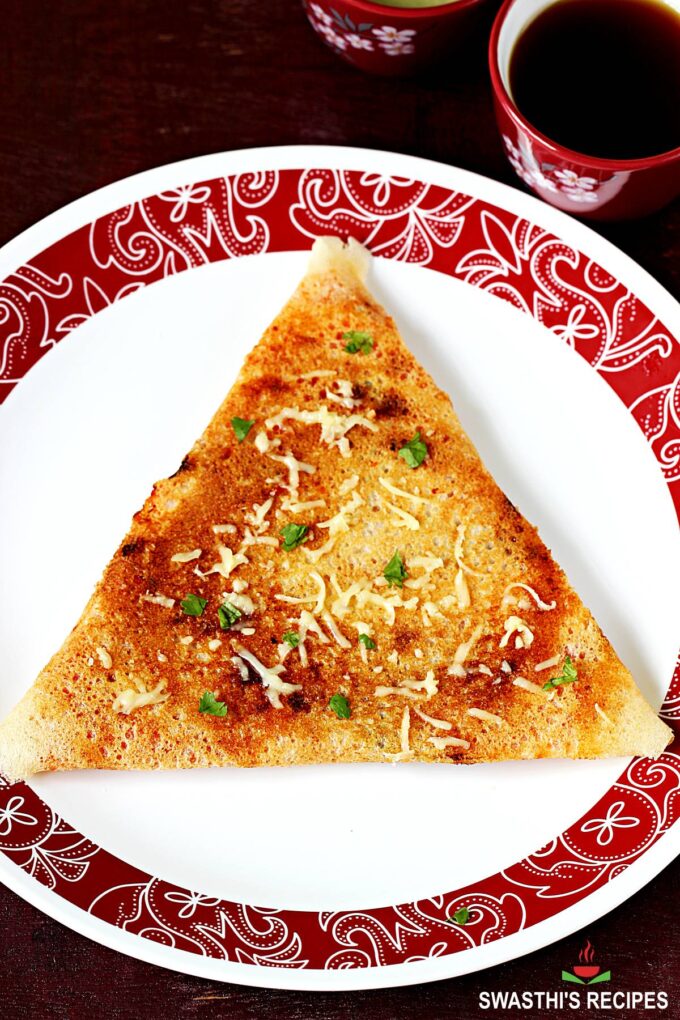 Cheese Dosa Recipe - Swasthi's Recipes
