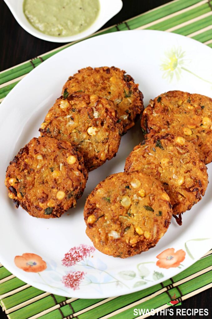 Cabbage Vada | Cabbage Patties - Swasthi's Recipes
