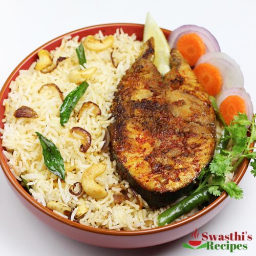 Fish Rice Recipe - Swasthi's Recipes