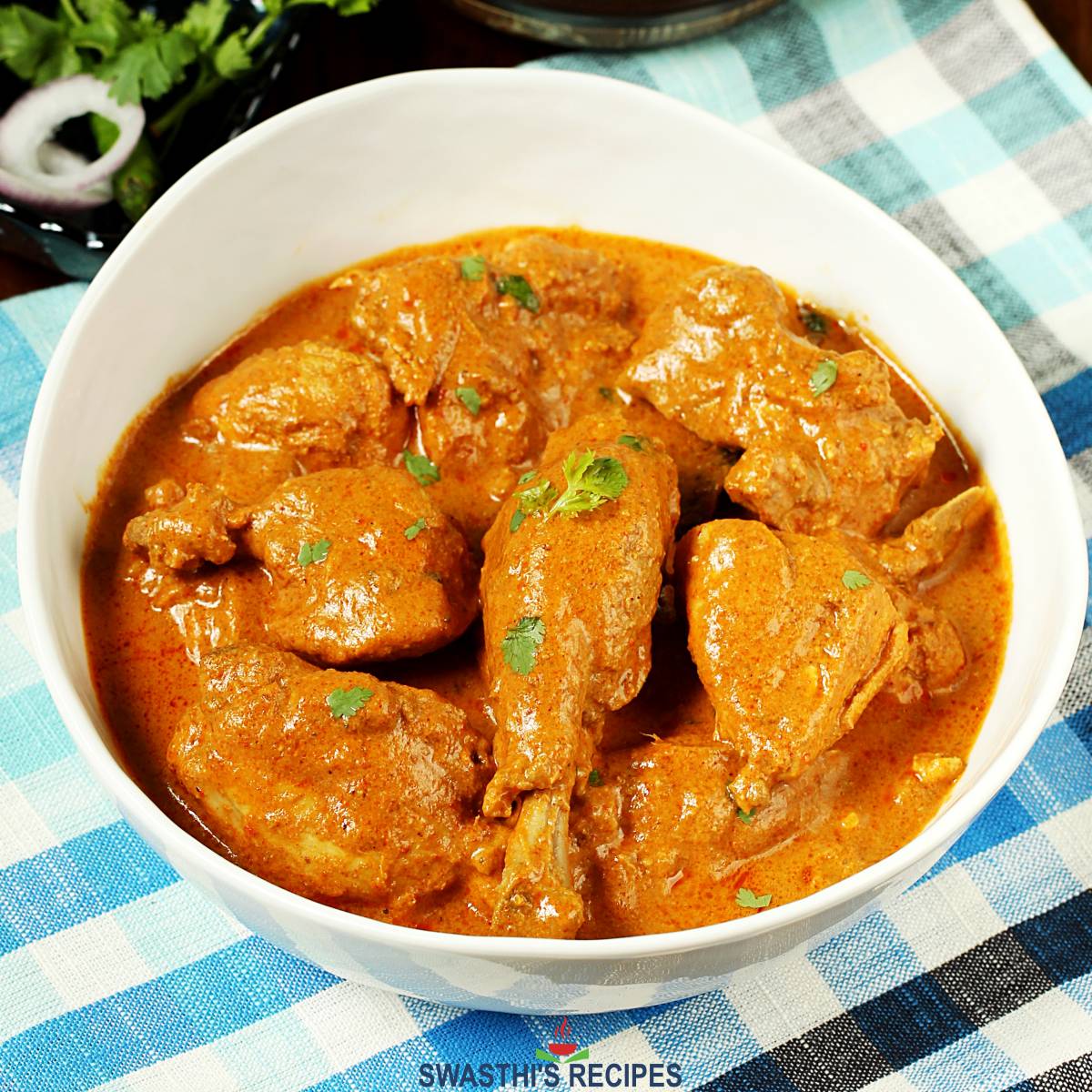 Chicken Korma Recipe Swasthi s Recipes