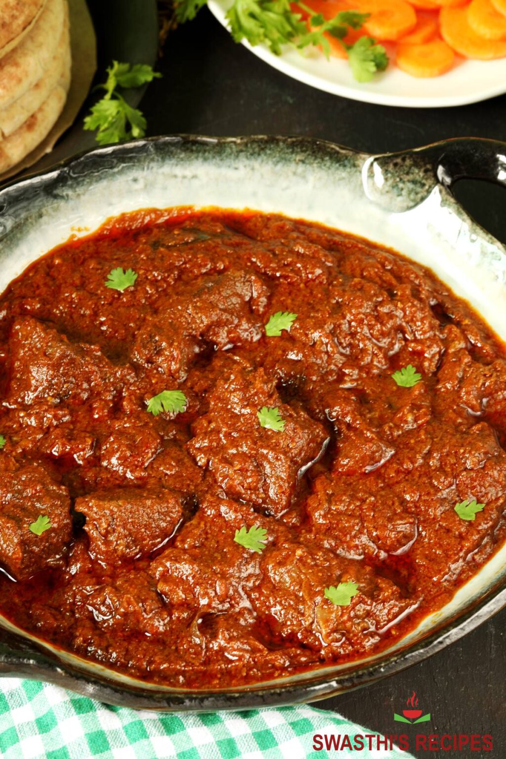 Lamb Vindaloo Recipe (Goat Vindaloo) - Swasthi's Recipes