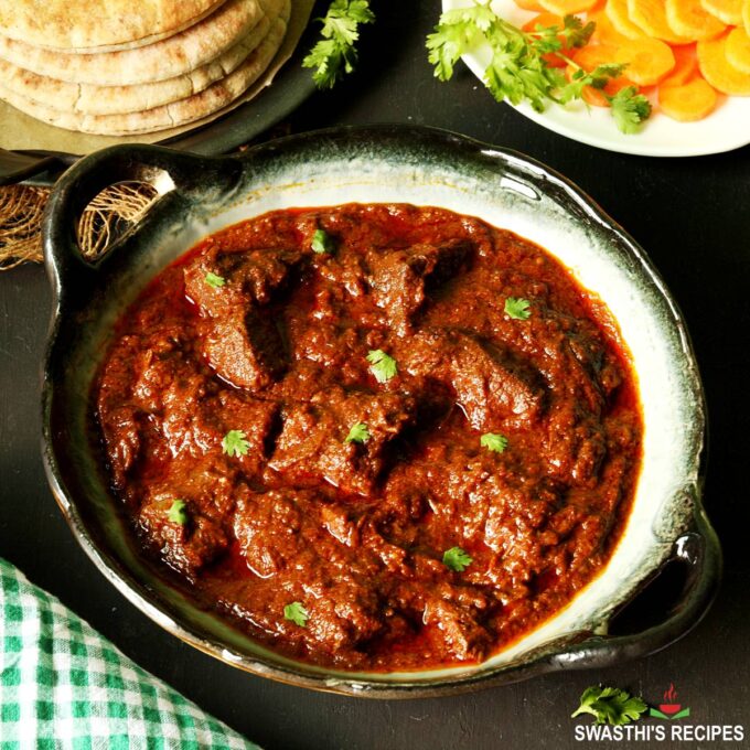 Lamb Vindaloo Recipe (Goat Vindaloo) - Swasthi's Recipes