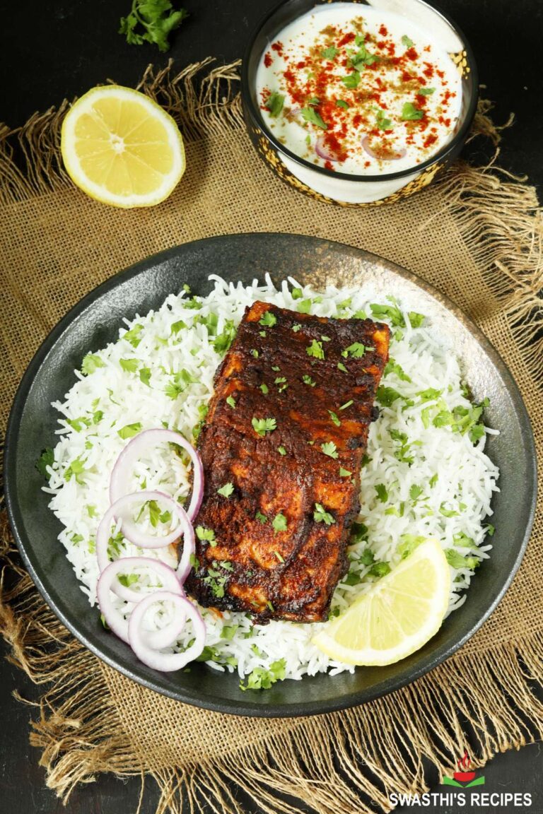 Tandoori Salmon Recipe - Swasthi's Recipes