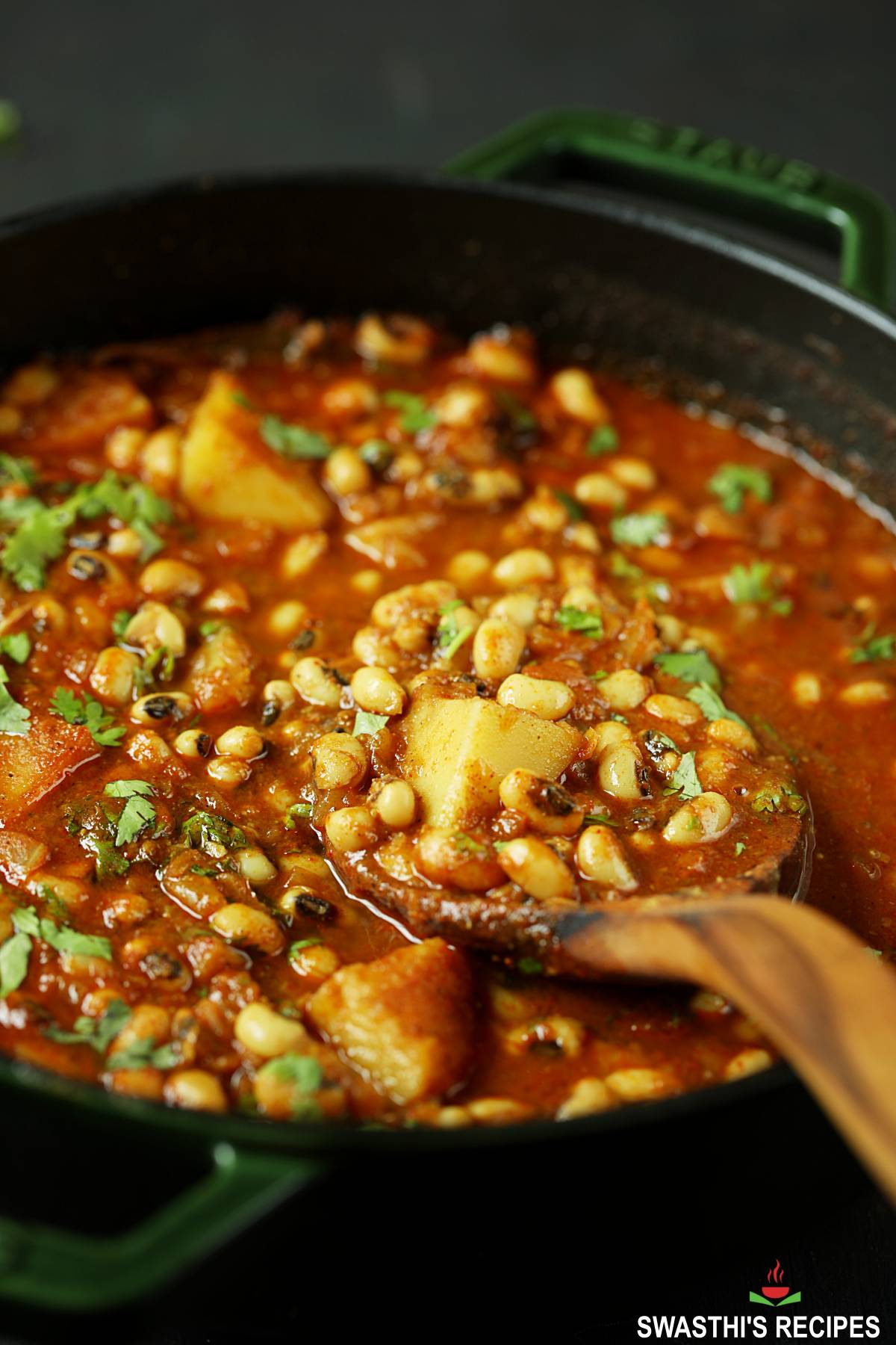 Black Eyed Peas Curry Recipe - Swasthi's Recipes